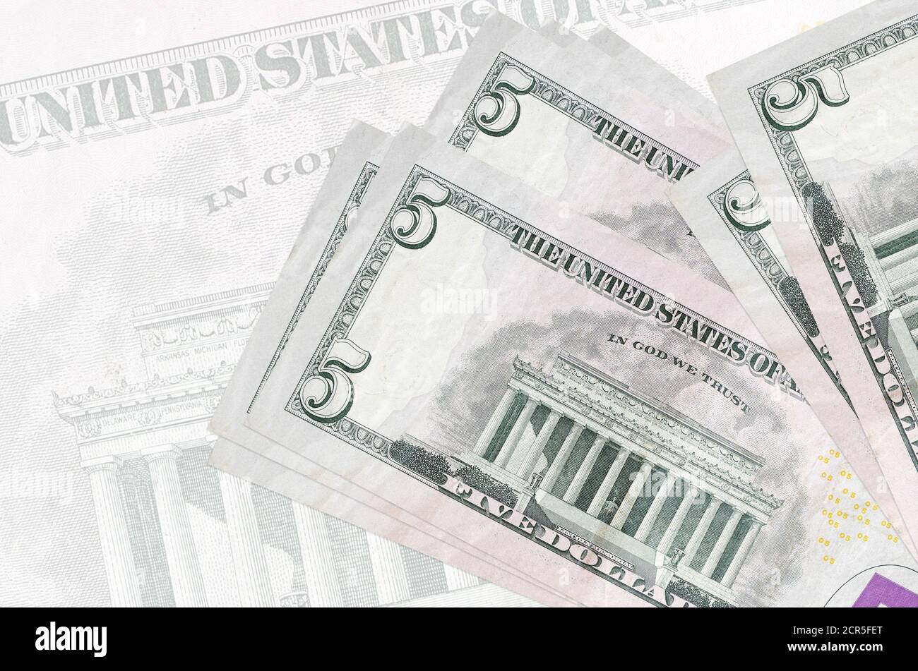 Stack Of 5 Dollar Bills