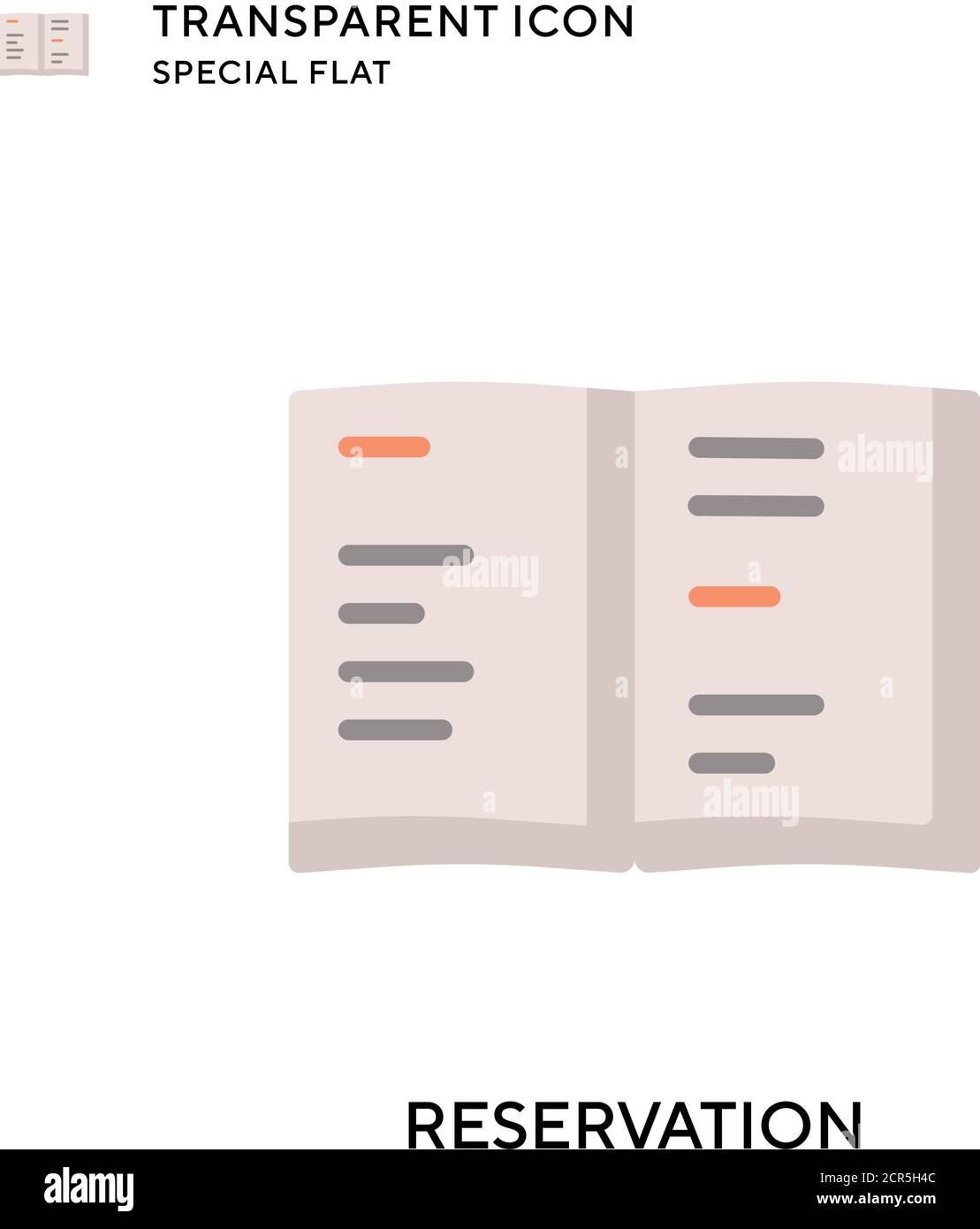 Reservation vector icon. Flat style illustration. EPS 10 vector Stock ...