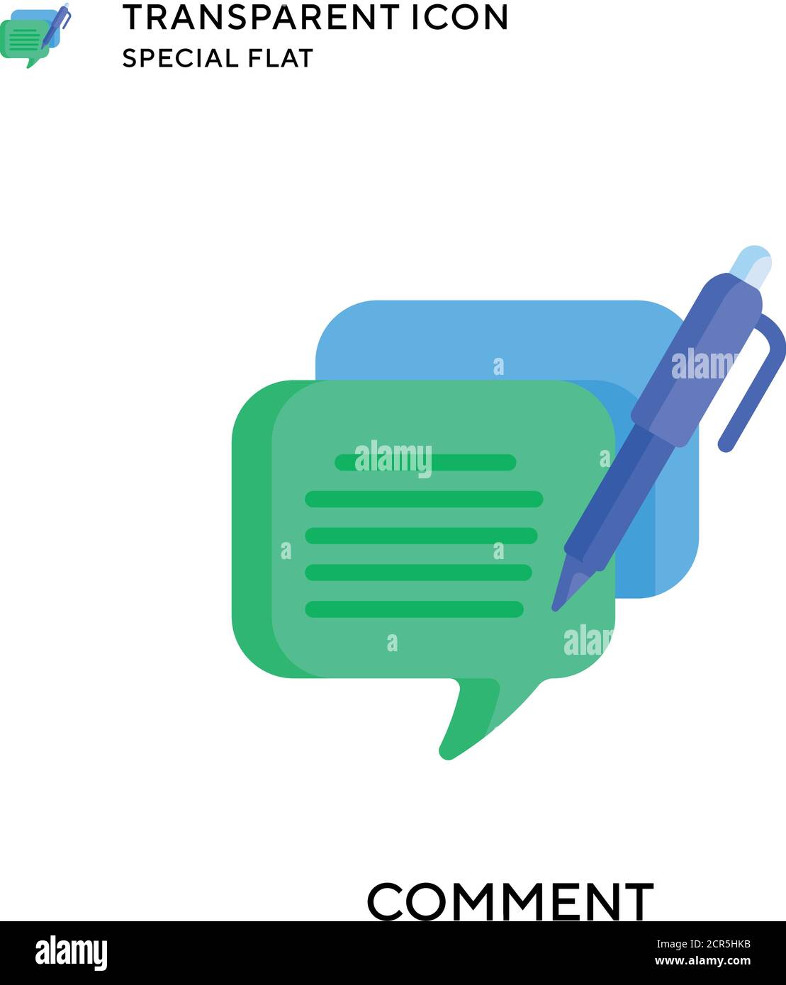 Comment vector icon. Flat style illustration. EPS 10 vector Stock ...