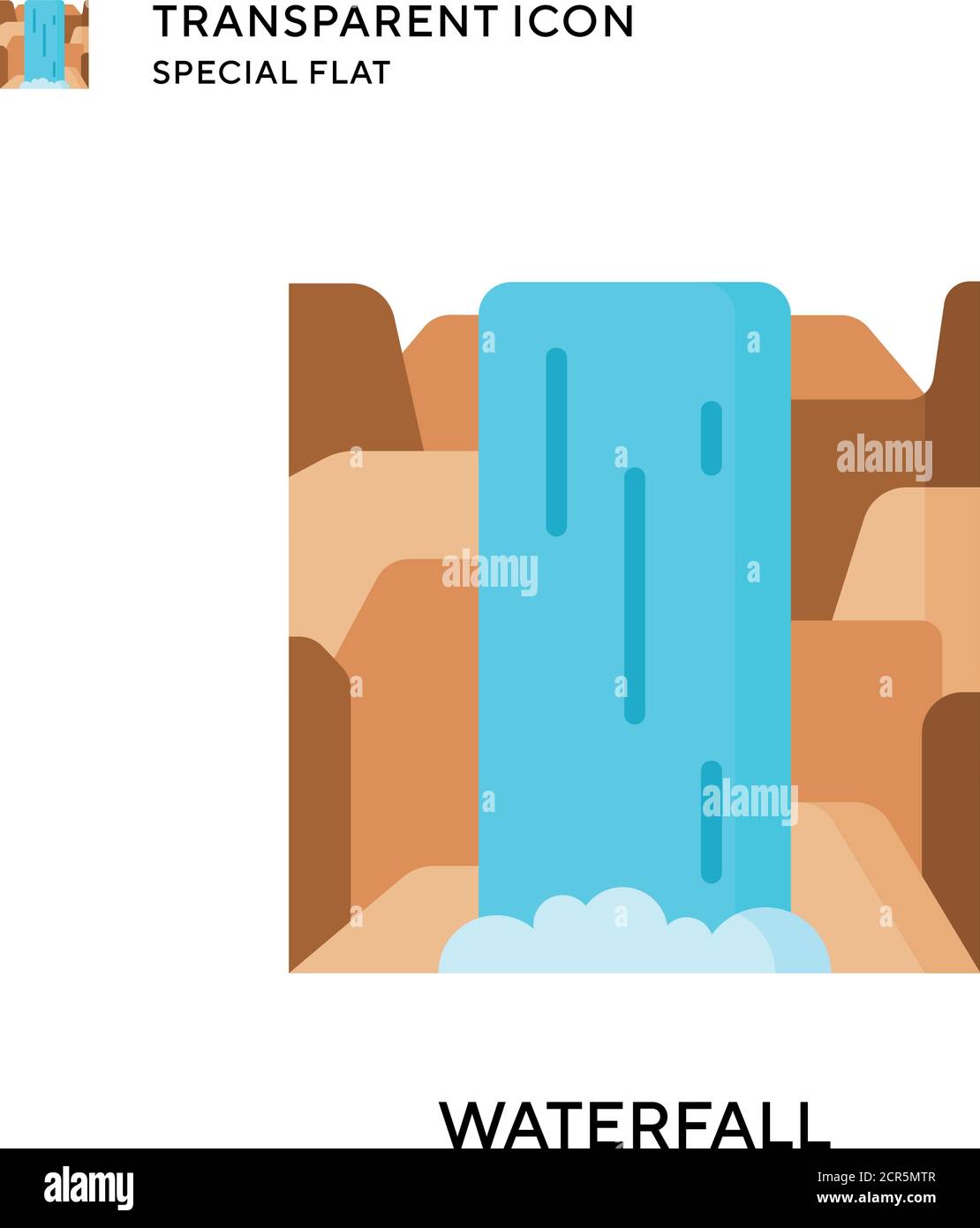 Waterfall vector icon. Flat style illustration. EPS 10 vector Stock ...