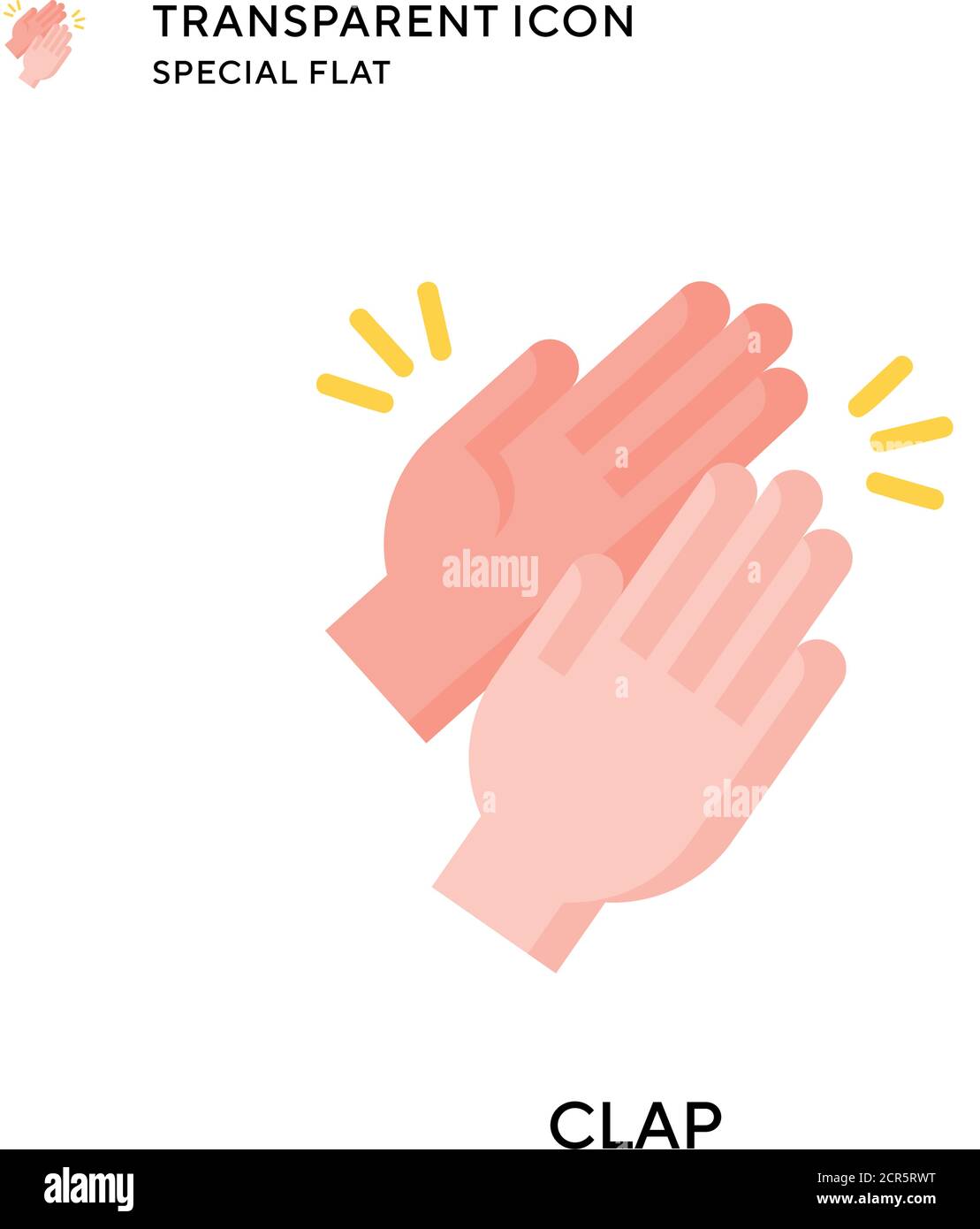 Clap vector icon. Flat style illustration. EPS 10 vector Stock Vector ...