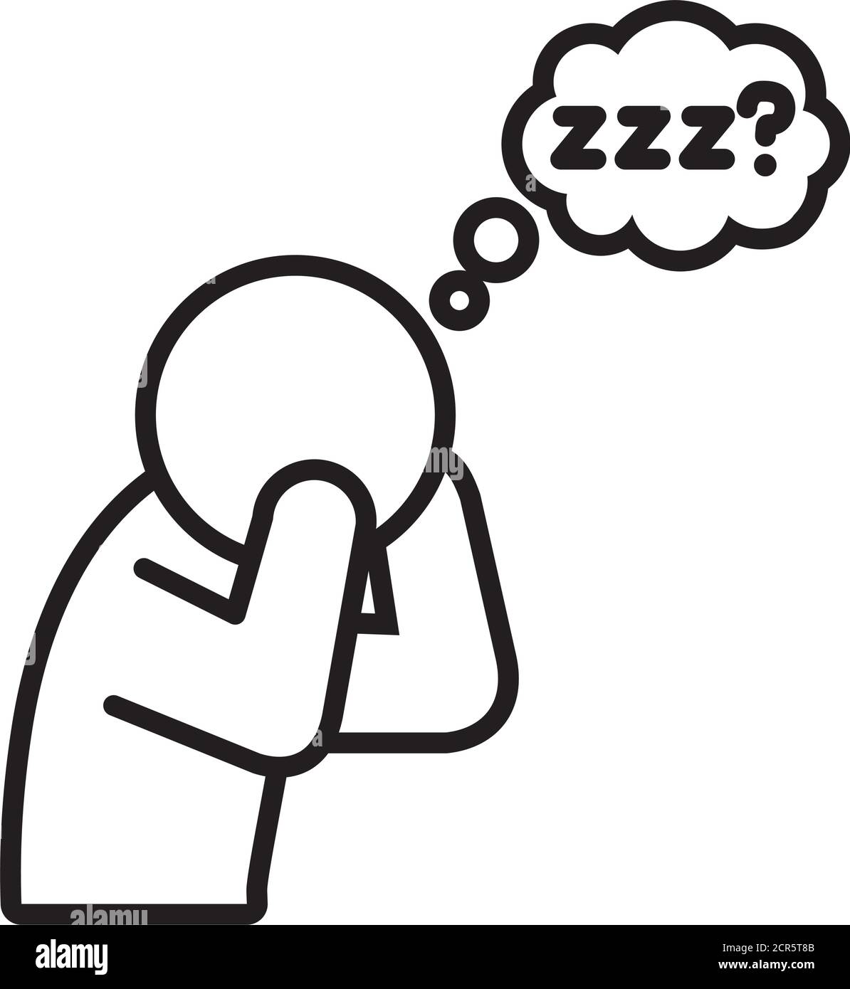 insomnia design, pictogram Man Suffers From Lack Of Sleep icon over ...