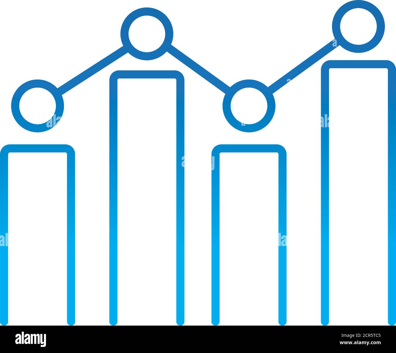 data analysis, financial business statistics bar vector illustration ...