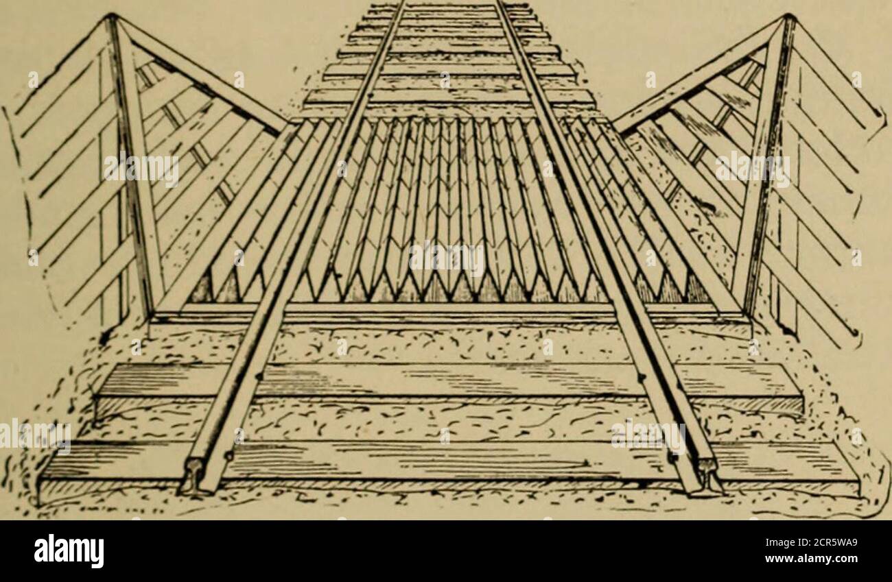 . Building and repairing railways . American Cattle Guard. Fig. 211 ...
