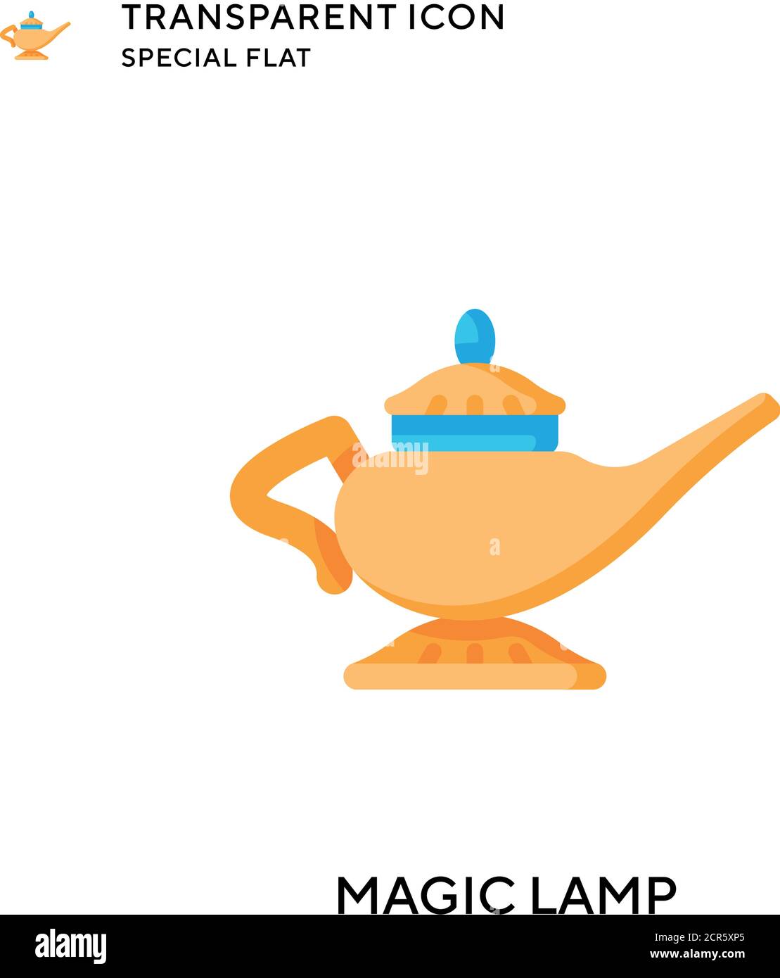 Magic lamp vector icon. Flat style illustration. EPS 10 vector Stock ...