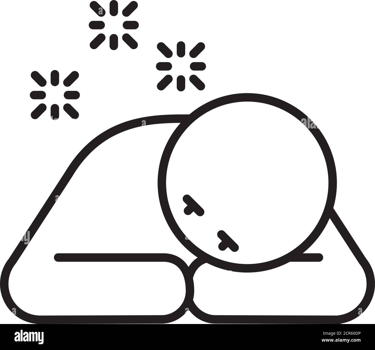 insomnia design, pictogram man resting on his arms over white ...