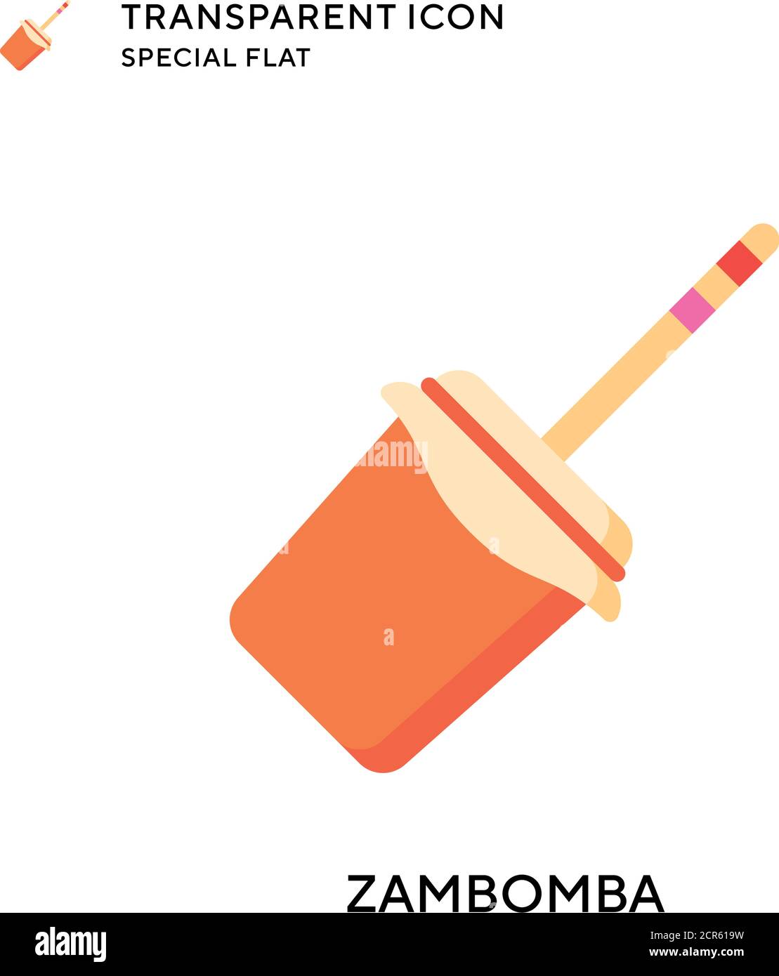 Zambomba vector icon. Flat style illustration. EPS 10 vector Stock ...