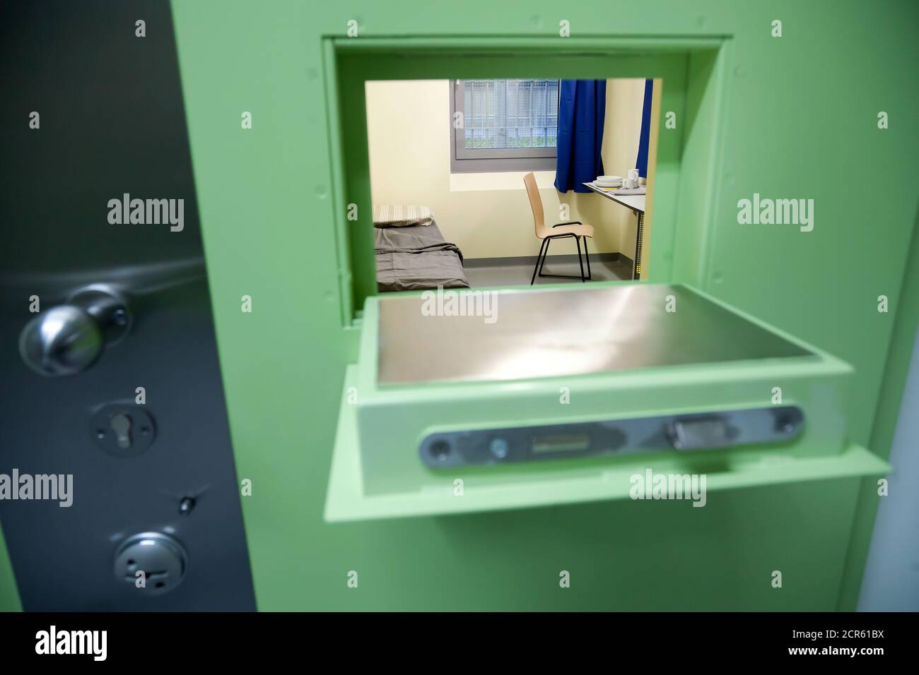 Prison cell, prison, correctional facility, Düsseldorf, North Rhine ...