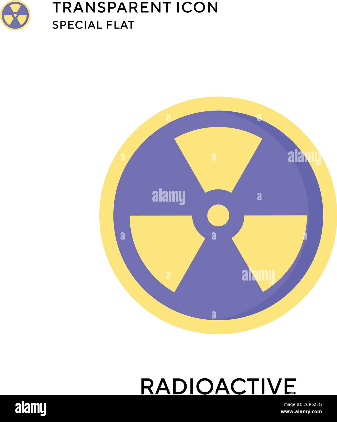 Radioactive vector icon. Flat style illustration. EPS 10 vector Stock ...