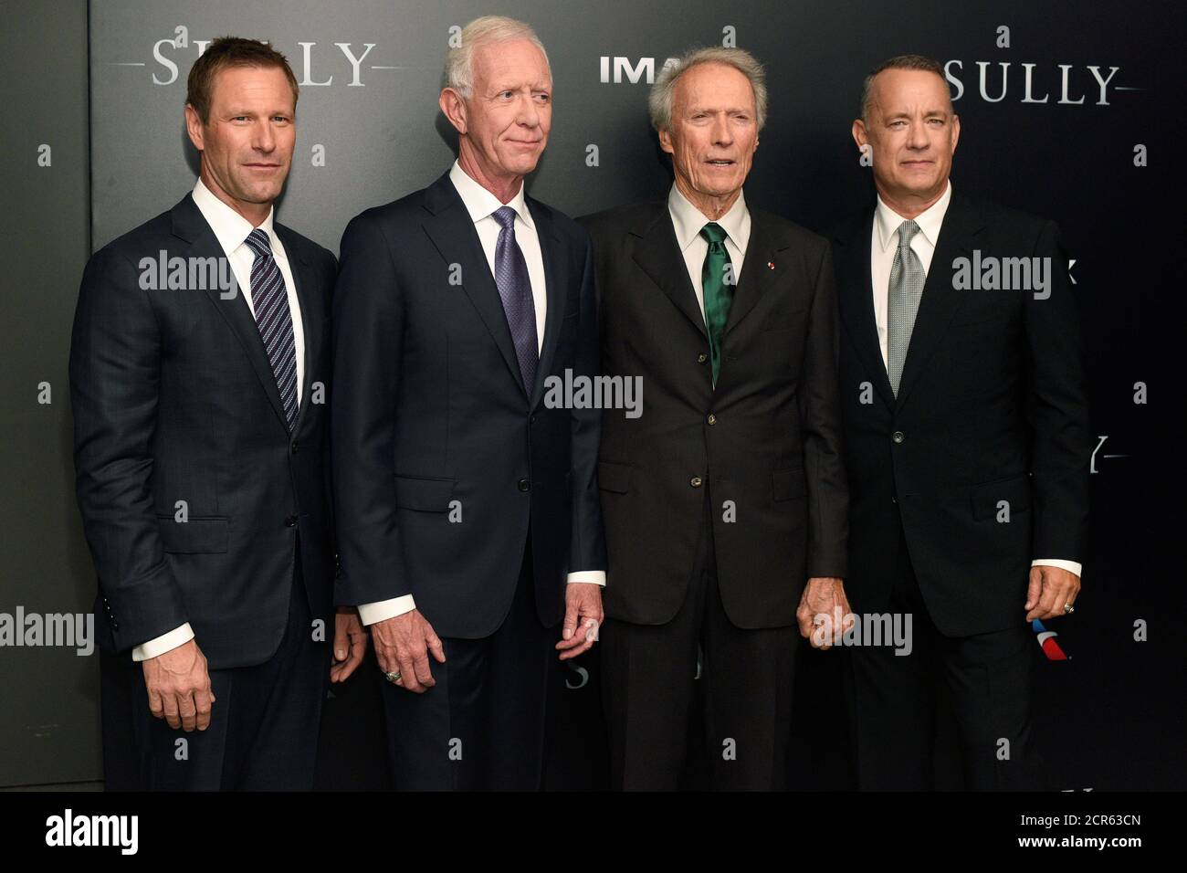Aaron eckhart sully premiere premiere hi-res stock photography and ...
