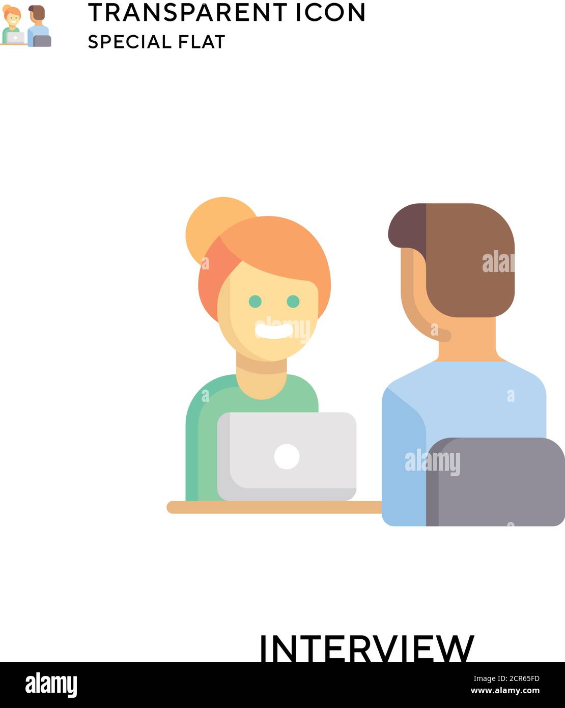 Businesswoman smiling interview candidate Stock Vector Images - Alamy