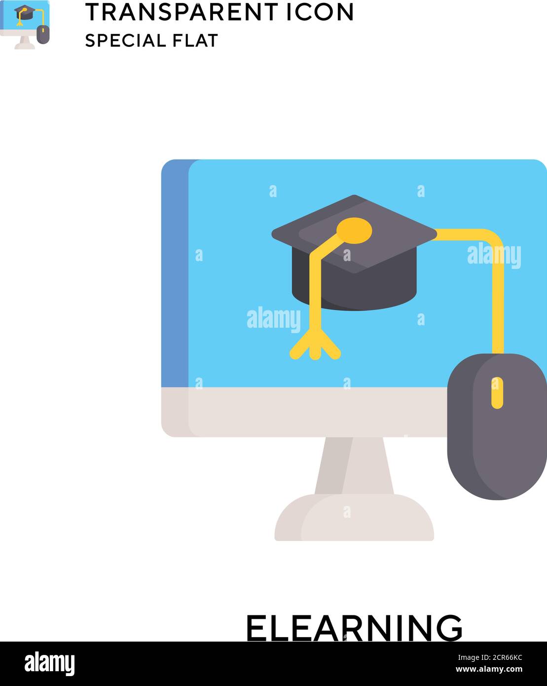 Elearning vector icon. Flat style illustration. EPS 10 vector Stock ...
