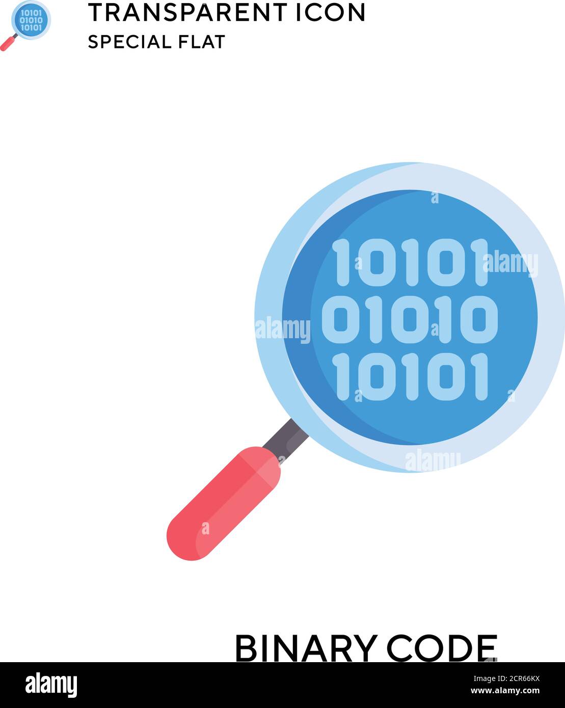 Binary code vector icon. Flat style illustration. EPS 10 vector Stock Vector Image & Art - Alamy