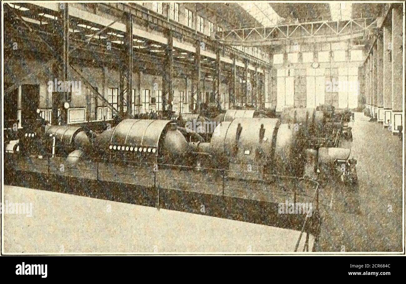 . Electric railway journal . TURBINE ROOM IN NEWPORT POWER STATION One ...