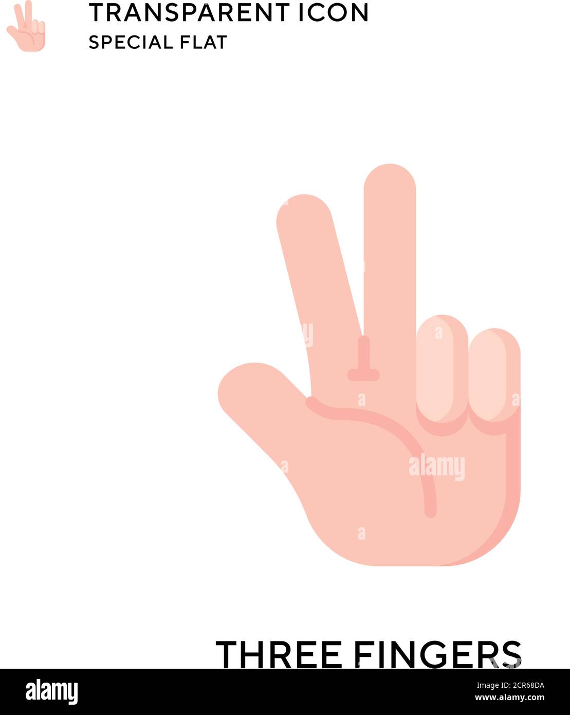 Woman hand showing four fingers Stock Vector Images - Alamy