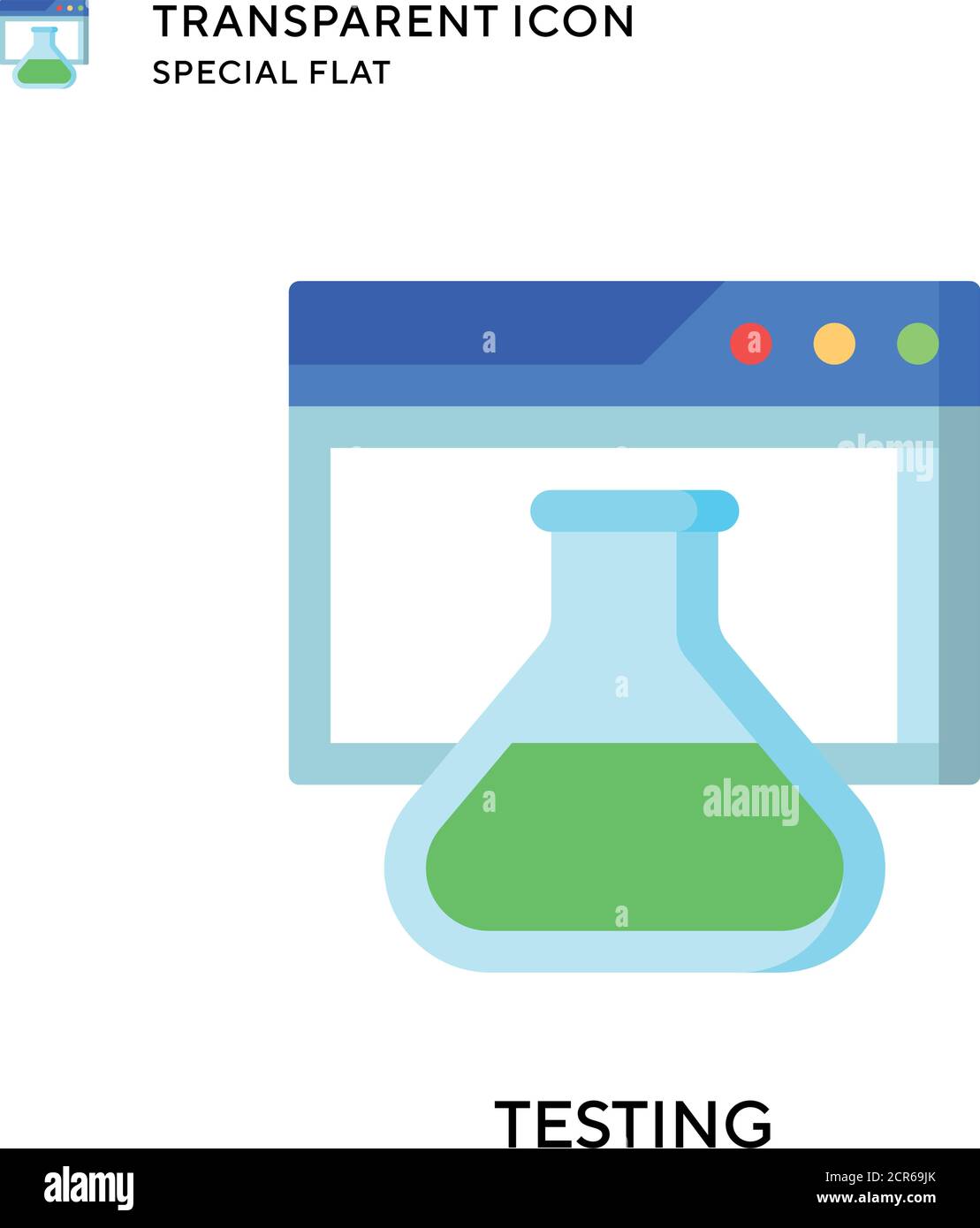 Testing vector icon. Flat style illustration. EPS 10 vector Stock ...