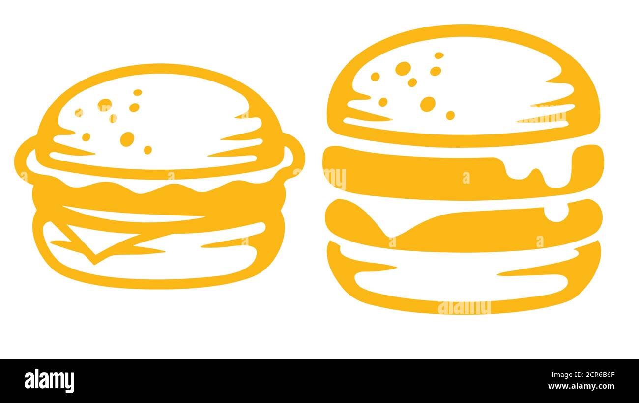 Assorted burger illustrations on transparent background Stock Vector ...