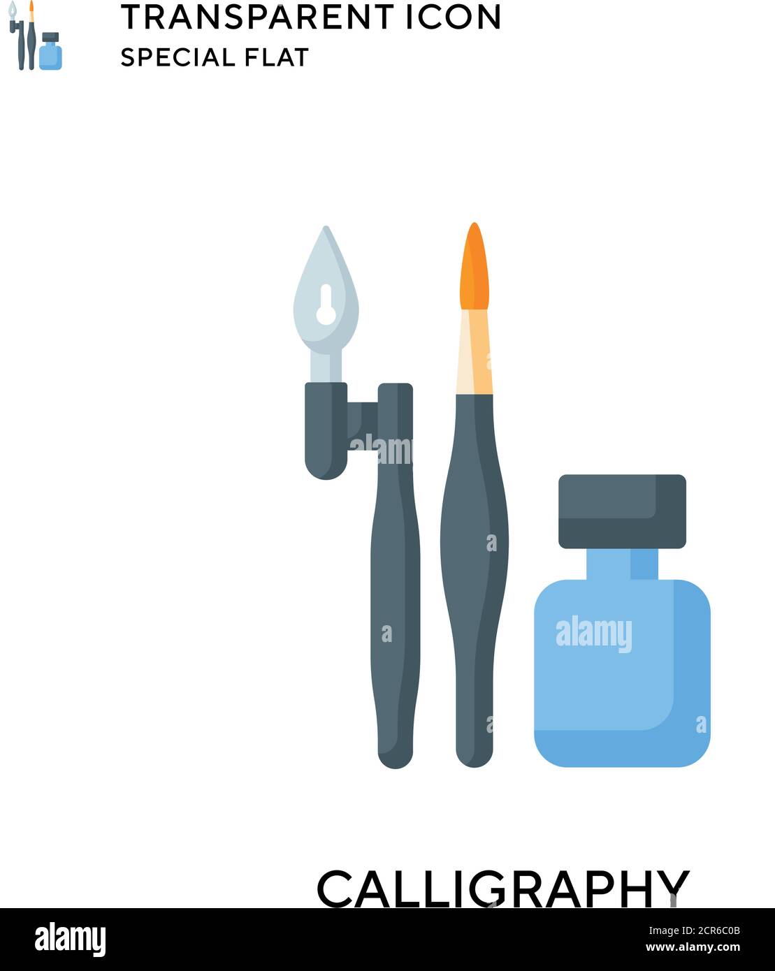 Calligraphy vector icon. Flat style illustration. EPS 10 vector Stock ...