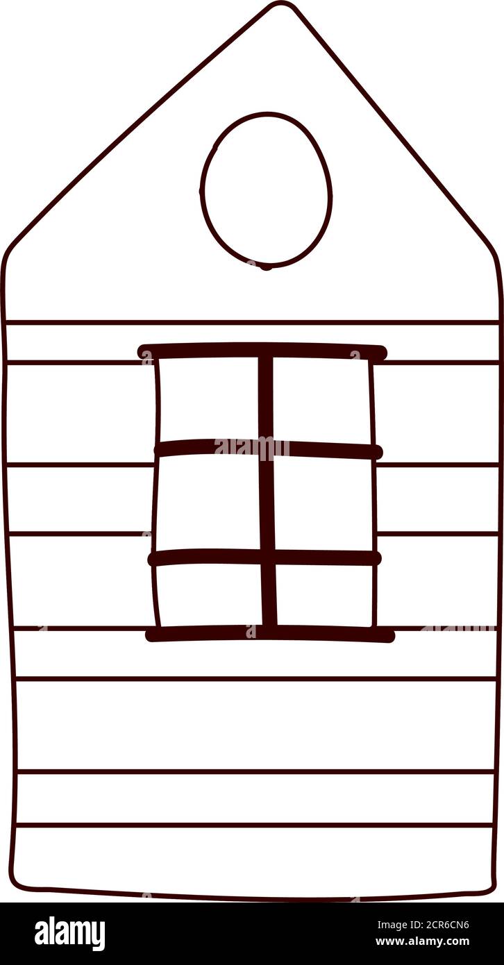 cottage rustic cartoon isolated design white background vector ...