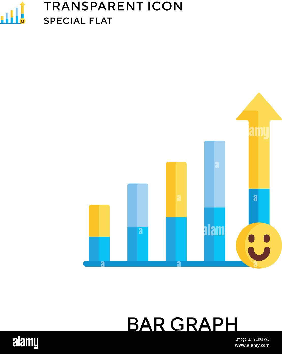 Bar graph vector icon. Flat style illustration. EPS 10 vector Stock ...