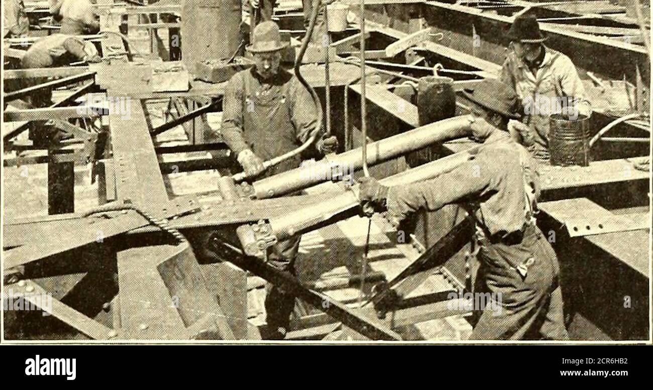 . The Street railway journal . FIG. 38.—SETTING THE RIVETS FIG. 39 ...