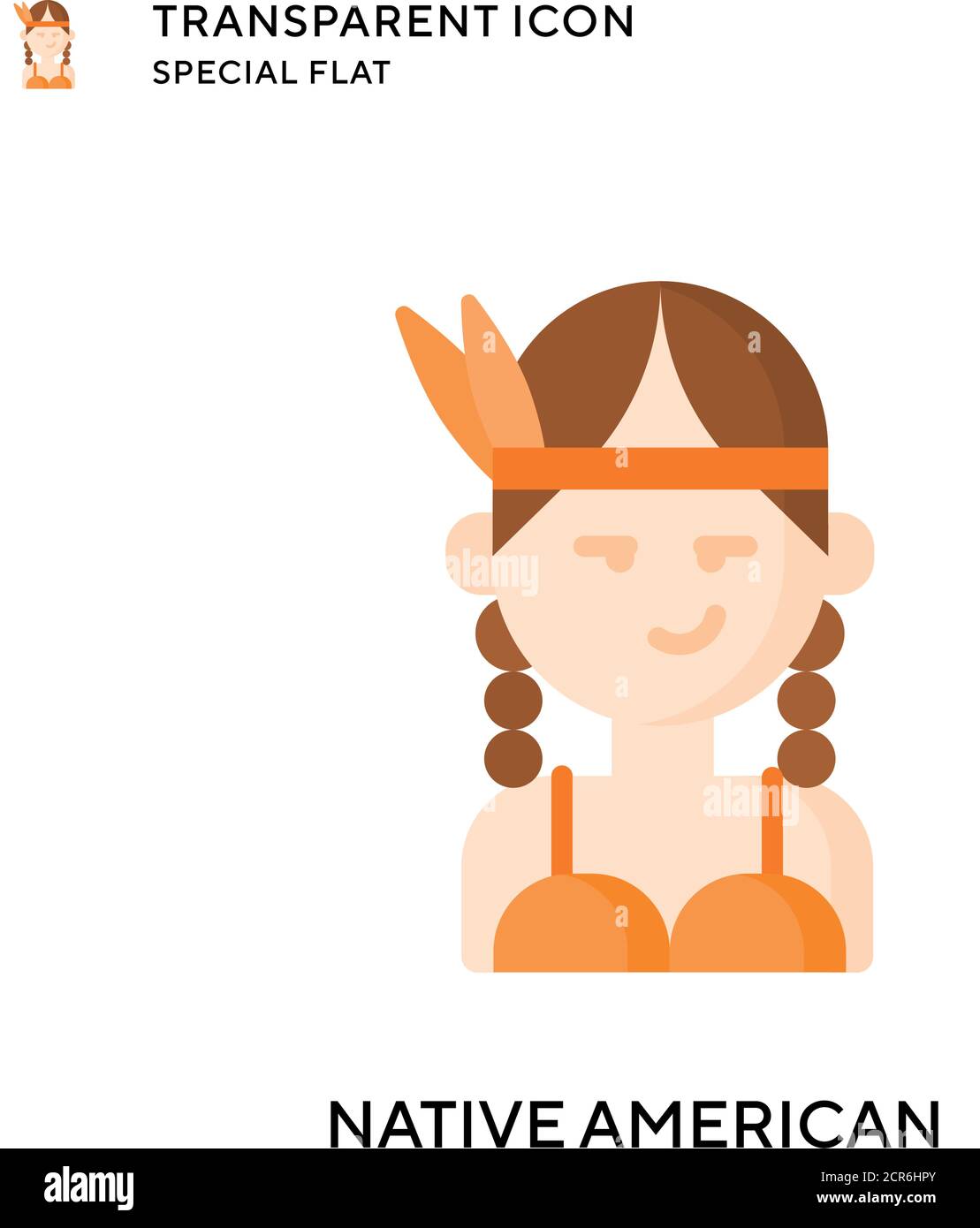 Native american vector icon. Flat style illustration. EPS 10 vector ...