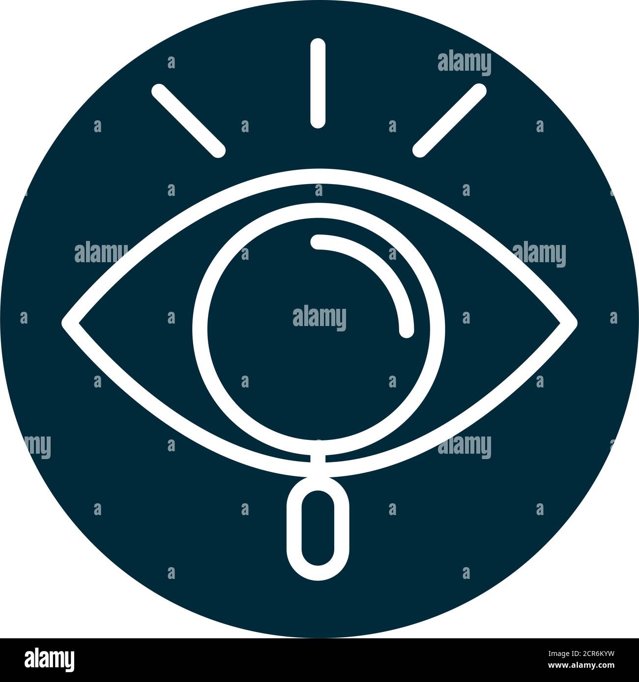 search icon, magnifying observation eye look vector illustration block ...