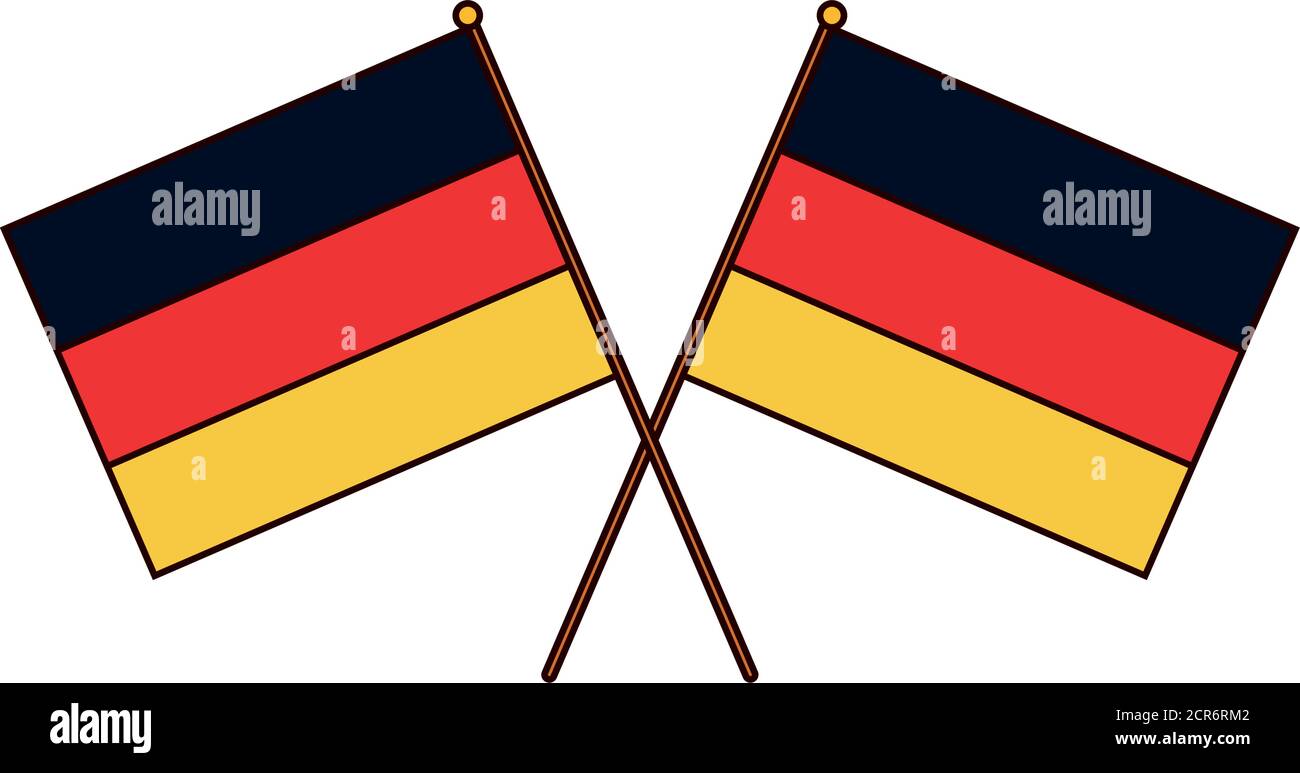 germany flags national isolated icon over white background vector ...