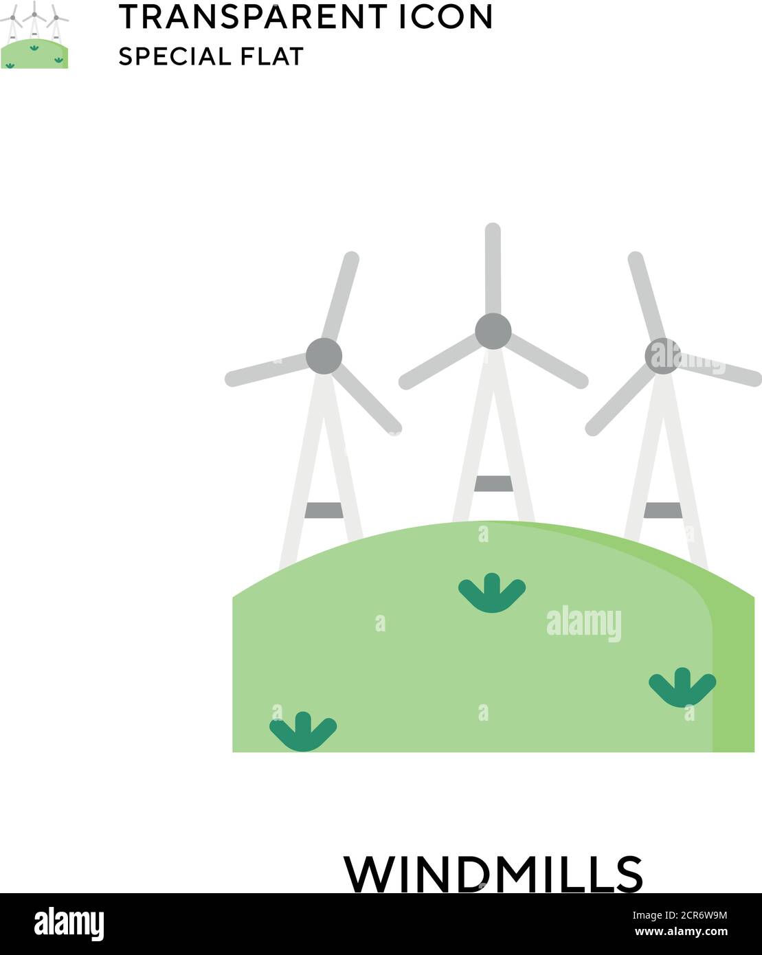 Windmills vector icon. Flat style illustration. EPS 10 vector Stock ...