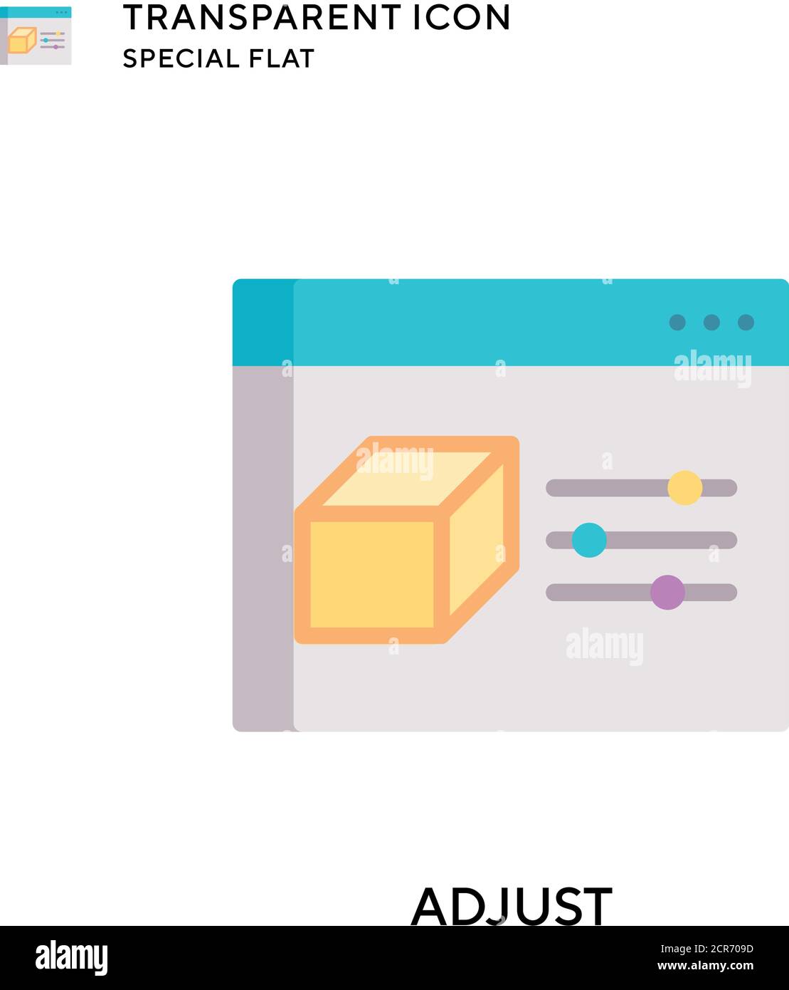 Adjust vector icon. Flat style illustration. EPS 10 vector Stock Vector ...