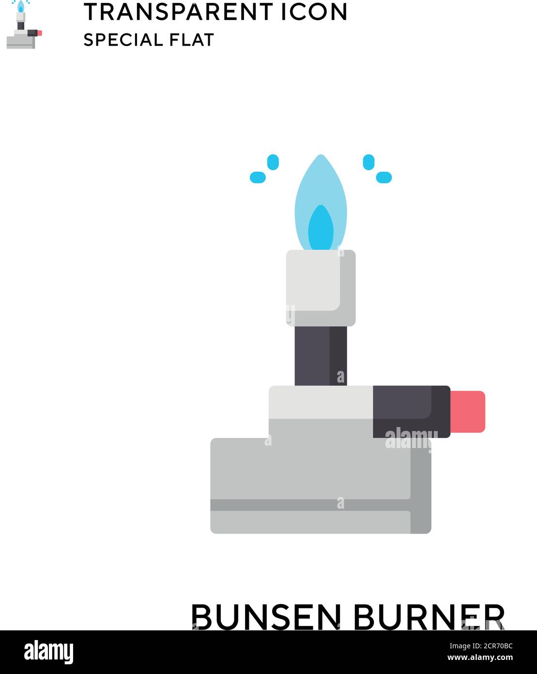 Bunsen burner vector icon. Flat style illustration. EPS 10 vector Stock ...