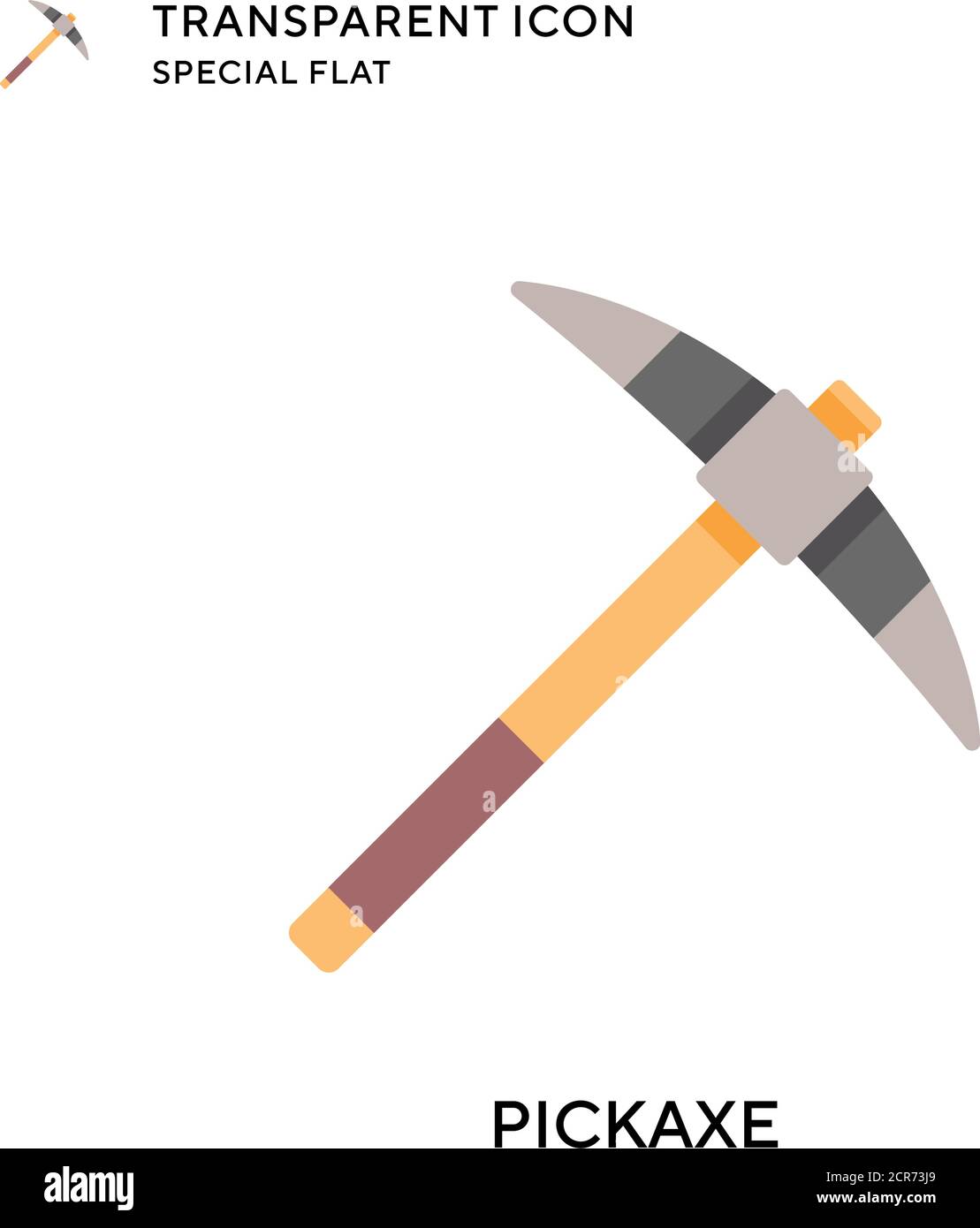 Pickaxe vector icon. Flat style illustration. EPS 10 vector Stock ...