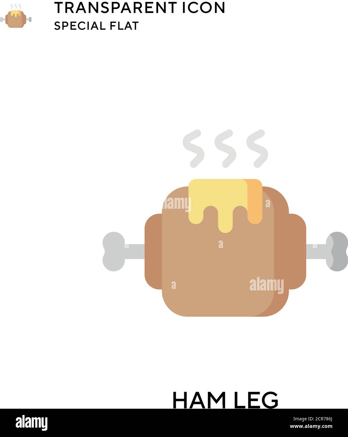 Ham leg vector icon. Flat style illustration. EPS 10 vector Stock ...