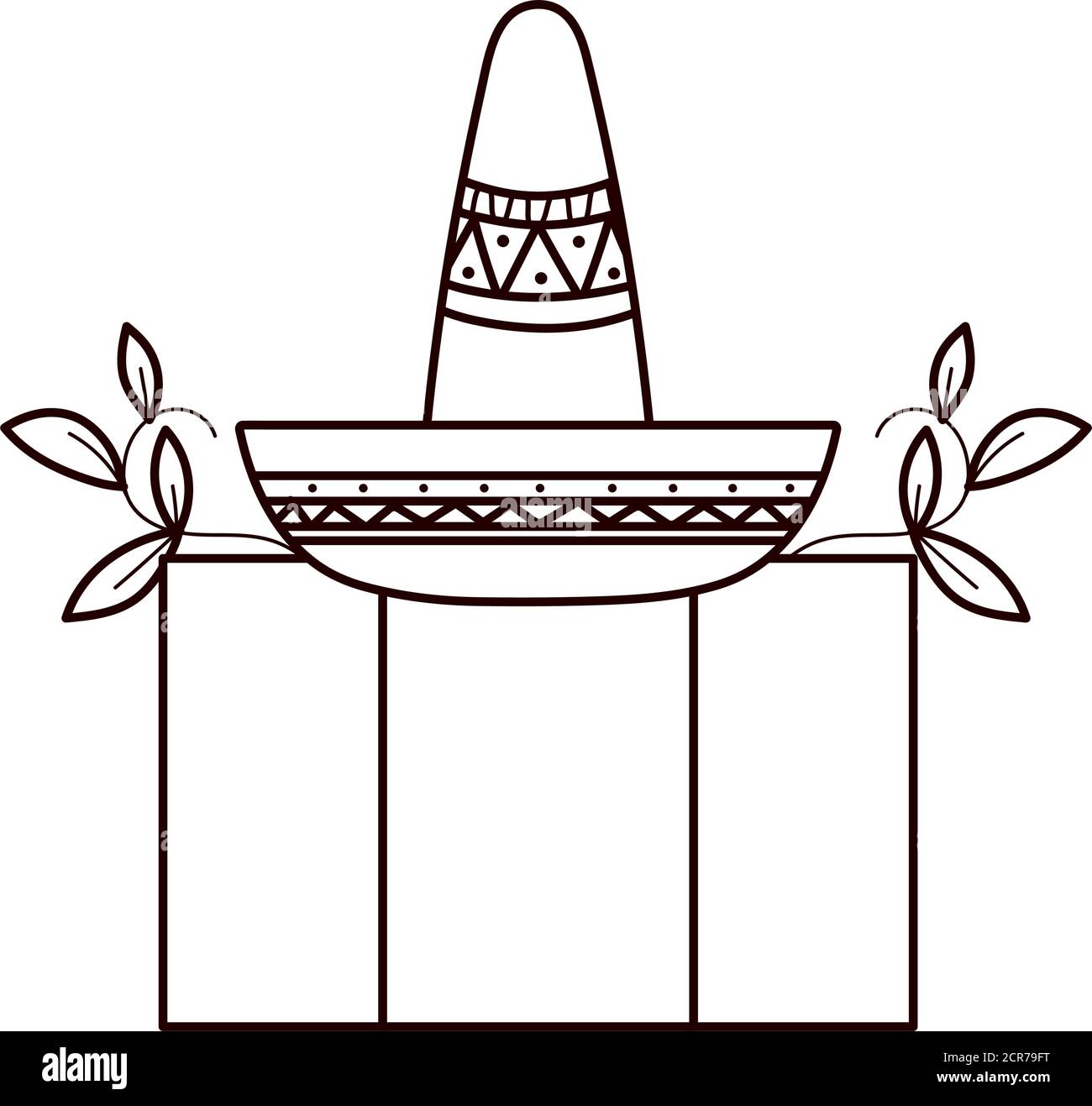 mexican independence day, hat flag floral decoration, viva mexico is ...