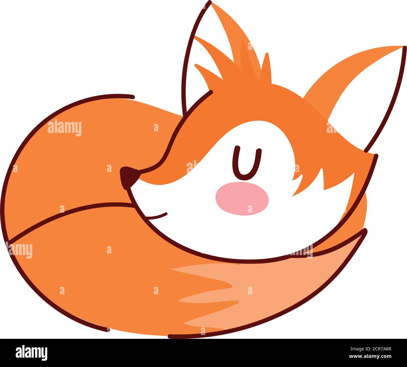 Sleeping Fox Cartoon
