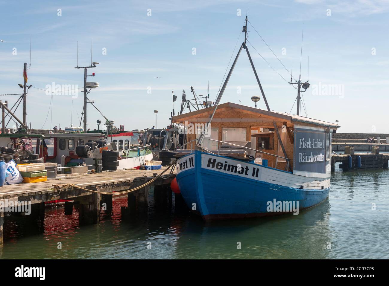 Germany, Mecklenburg-Western Pomerania, Sassnitz, fishing cutter ...