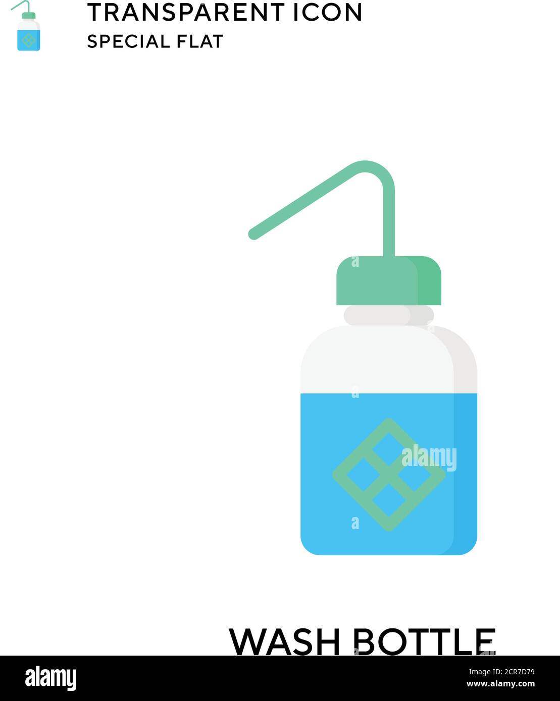 Wash bottle vector icon. Flat style illustration. EPS 10 vector Stock ...