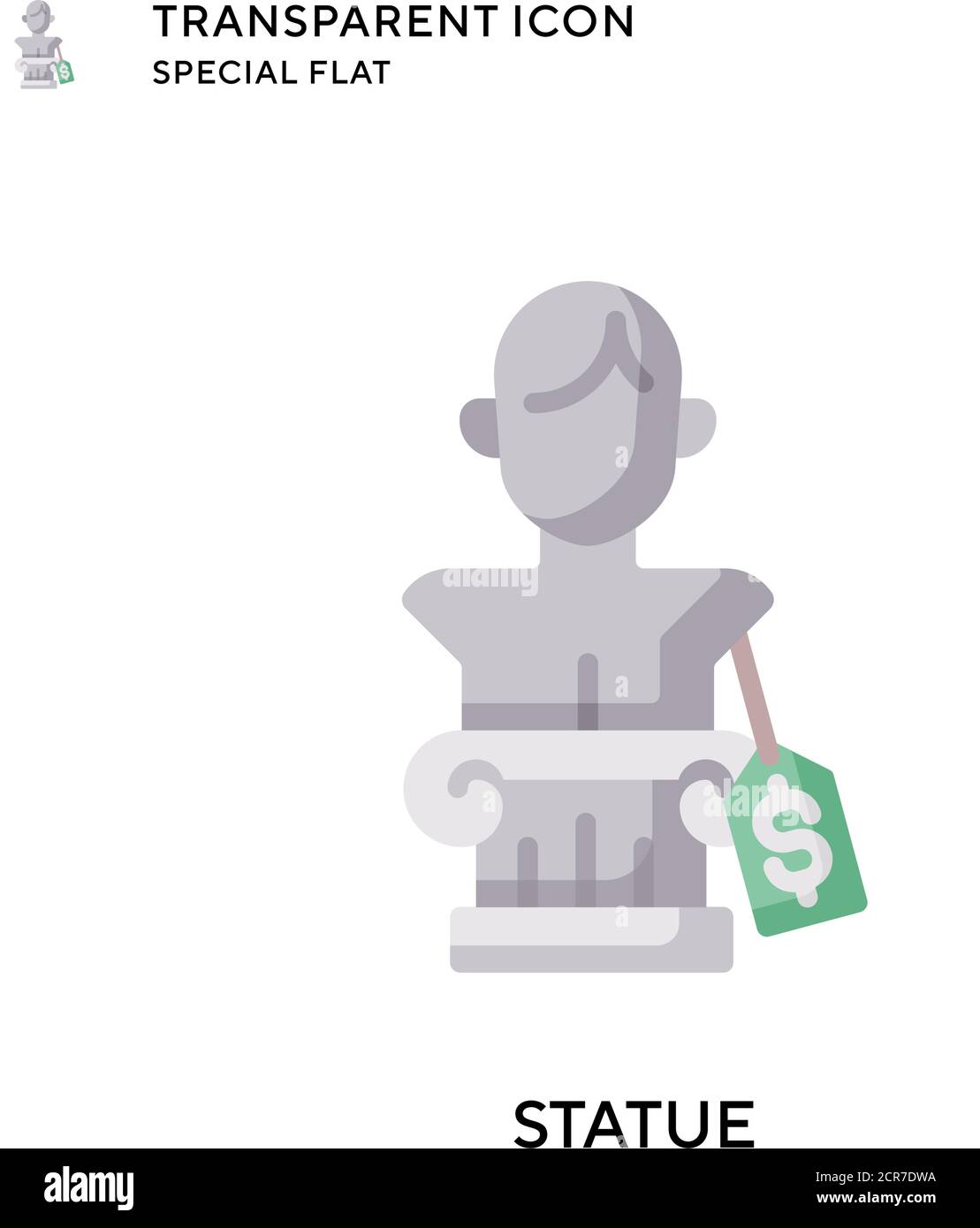 Statue vector icon. Flat style illustration. EPS 10 vector Stock Vector ...