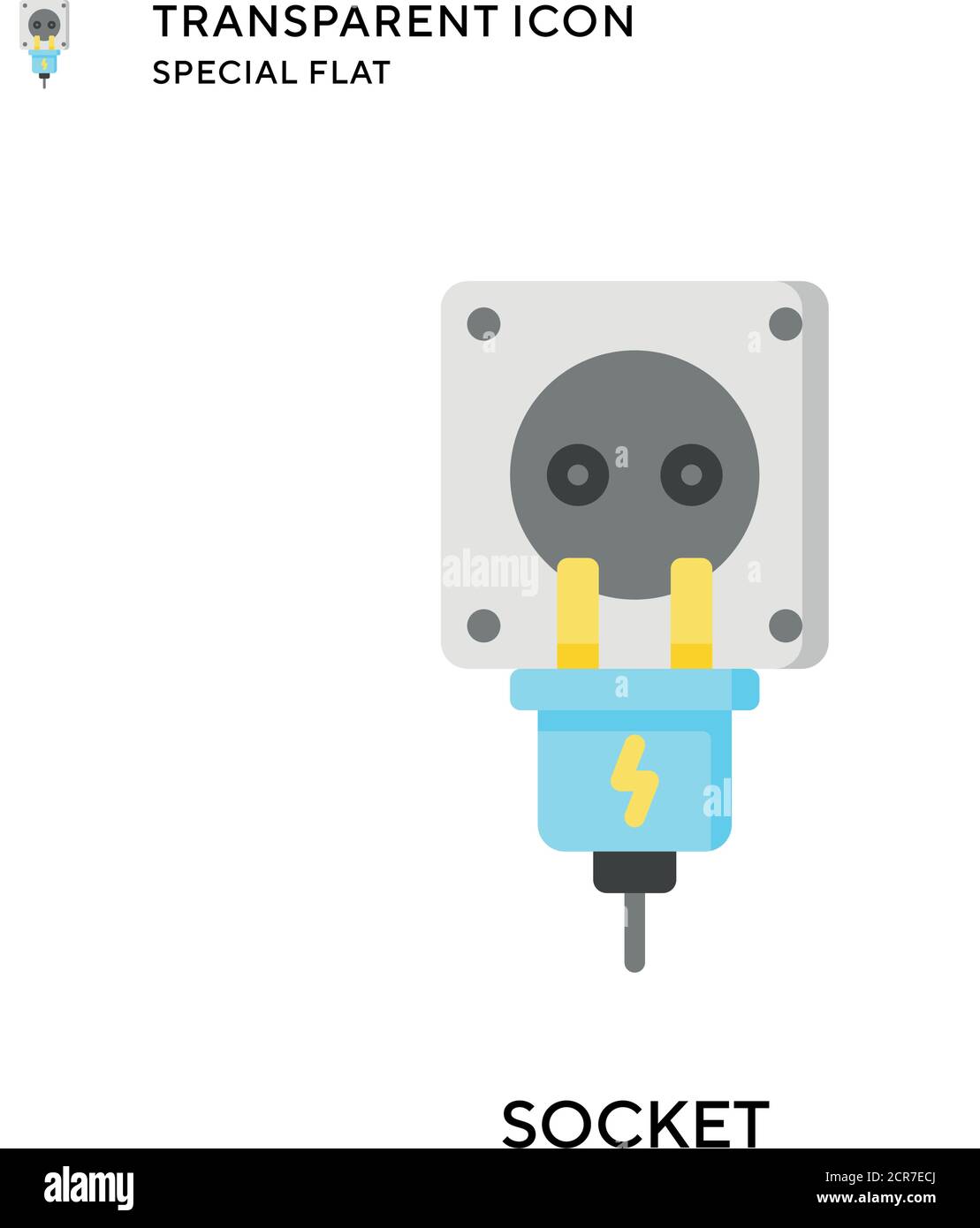 Socket vector icon. Flat style illustration. EPS 10 vector Stock Vector ...