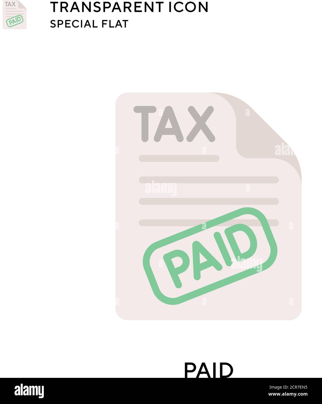 Paid vector icon. Flat style illustration. EPS 10 vector Stock Vector ...