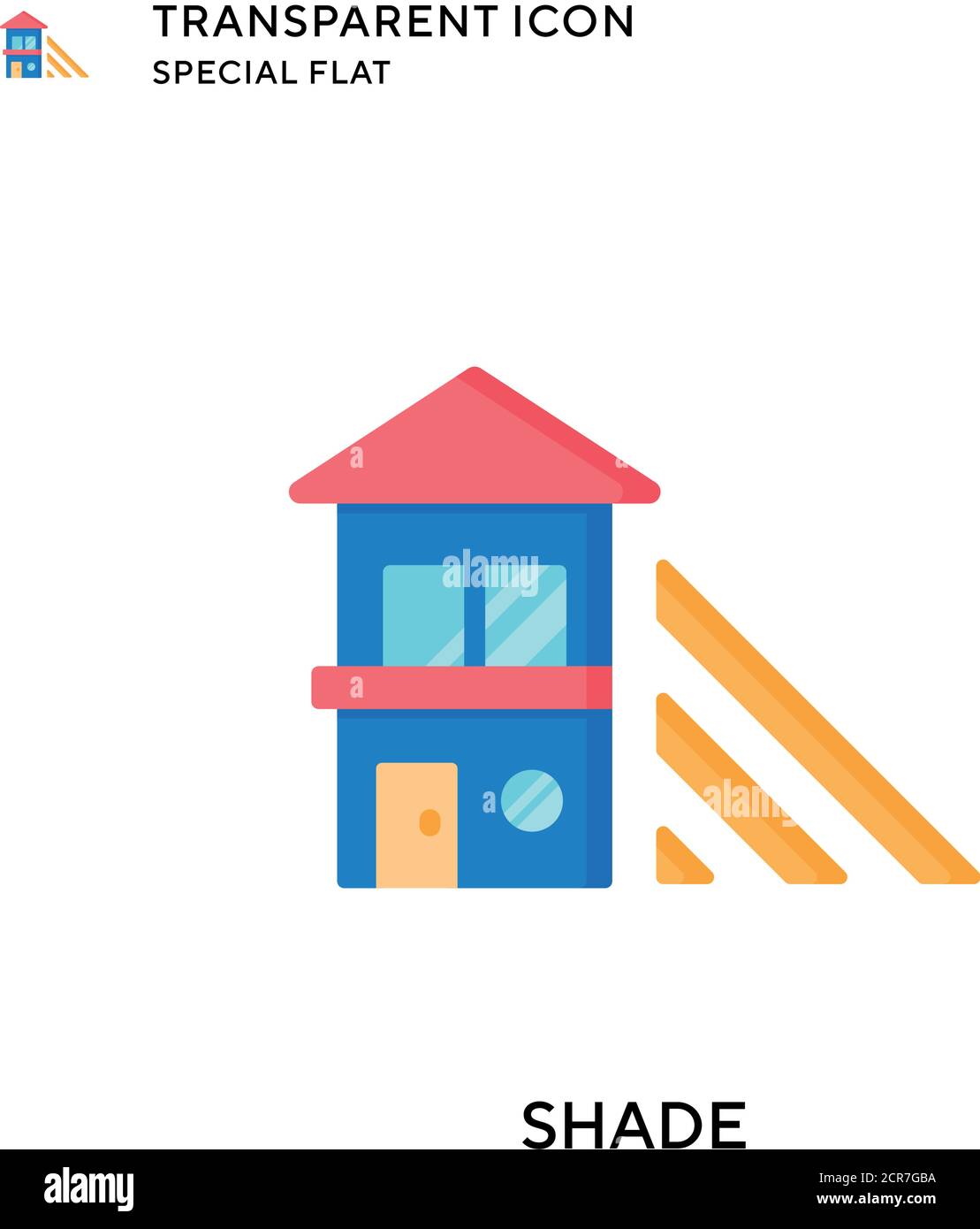 Shade vector icon. Flat style illustration. EPS 10 vector Stock Vector ...