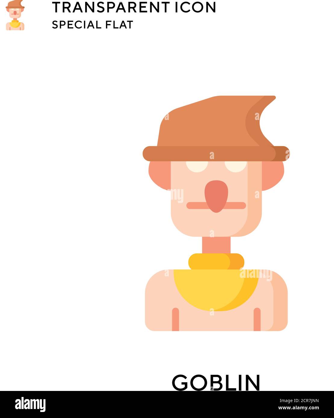 Goblin vector icon. Flat style illustration. EPS 10 vector Stock Vector ...