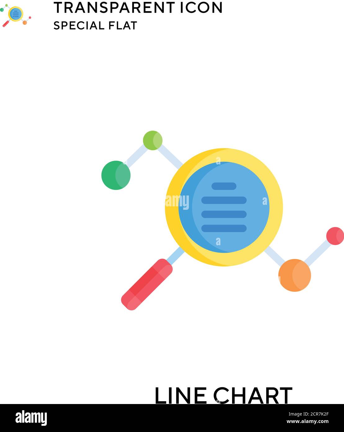 Line chart vector icon. Flat style illustration. EPS 10 vector Stock ...