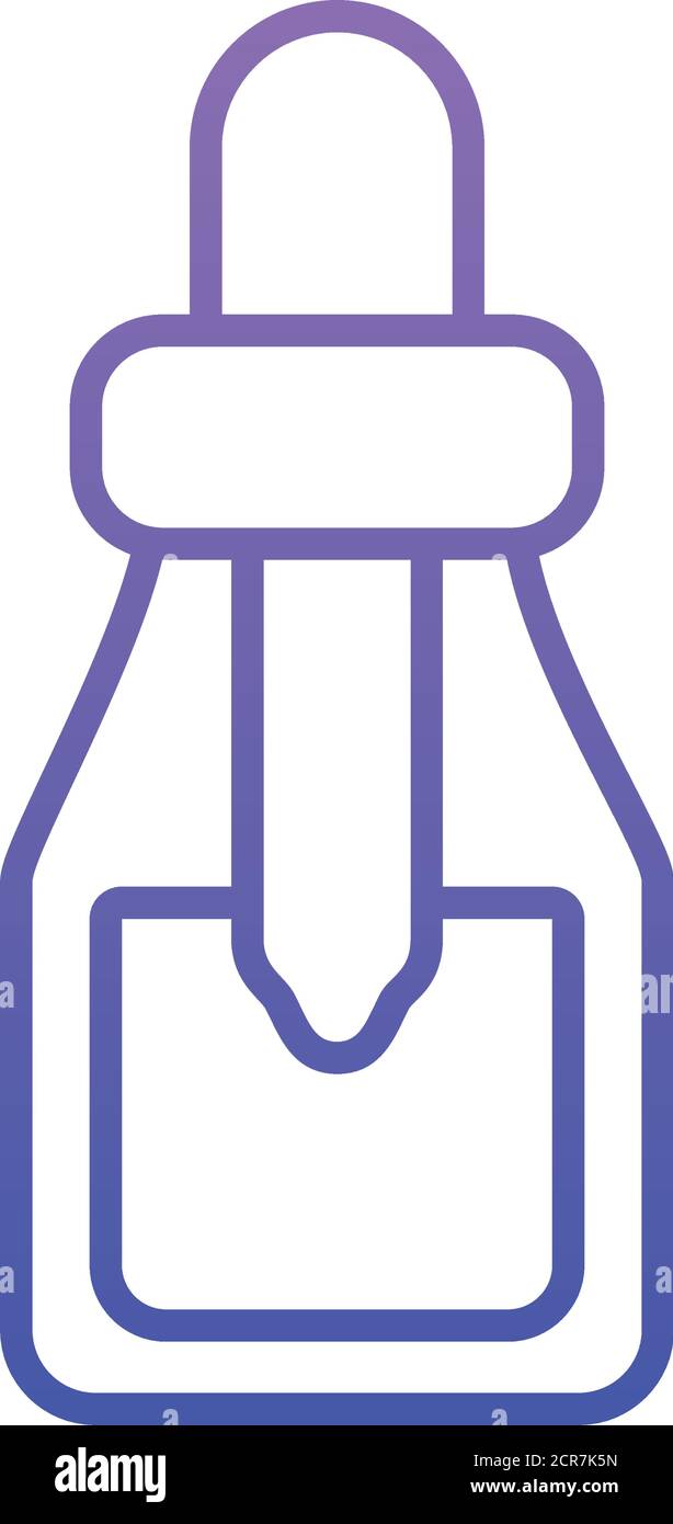 dropper bottle icon over white background, gradient style, vector ...