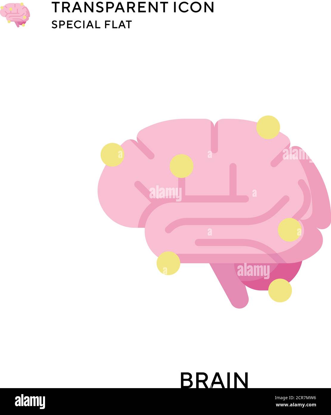 Brain vector icon. Flat style illustration. EPS 10 vector Stock Vector ...