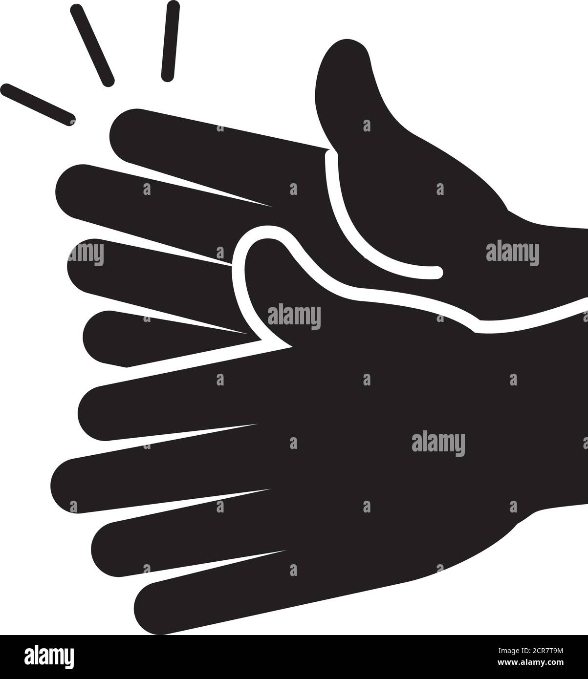 Hands clapping icon over hi-res stock photography and images - Alamy