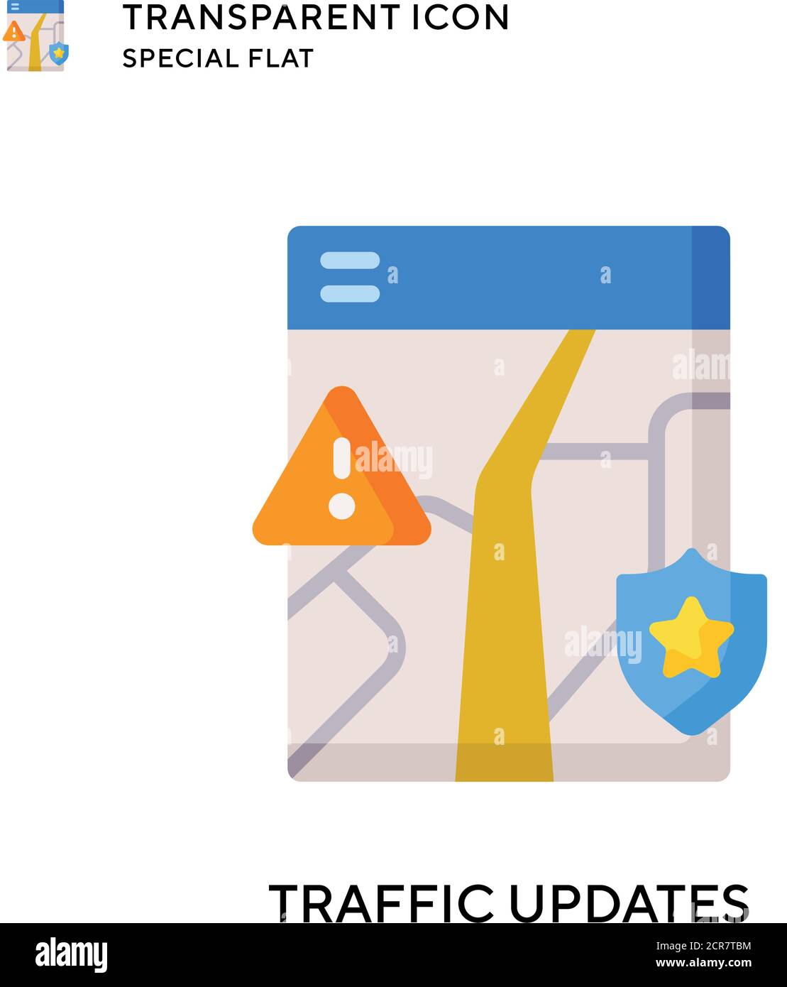 Traffic updates vector icon. Flat style illustration. EPS 10 vector ...