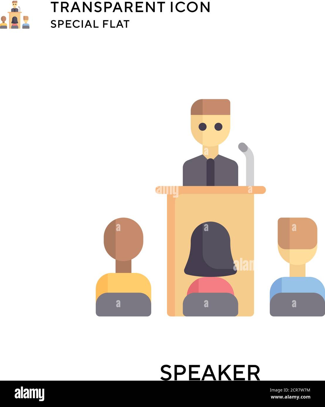 Speaker vector icon. Flat style illustration. EPS 10 vector Stock ...