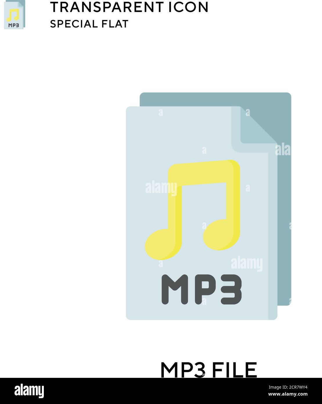 Mp3 file vector icon. Flat style illustration. EPS 10 vector Stock ...