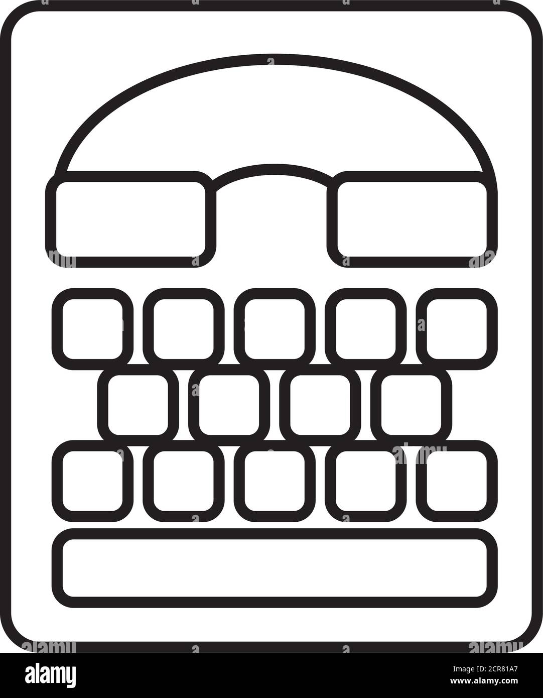 disabilities concept, tty icon over white background, line style ...